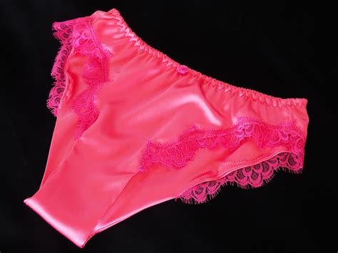 The Classic Collection Coral Pink Silk Satin Panties Briefs Etsy