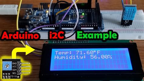 How To Connect An I2C LCD Module To Arduino Mega Example DHT11