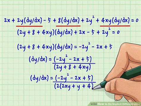 how to do implicit differentiation 7 steps with pictures