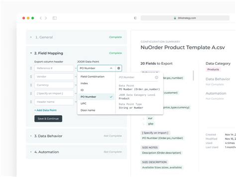 Spreadsheet Field Mapping B2B Retail App By Alex Gilev On Dribbble