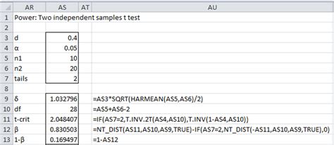 statistical power of the t tests real statistics using excelreal statistics using excel