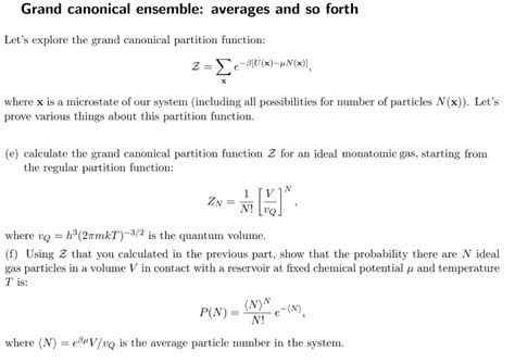 solved grand canonical ensemble averages and so forth let s