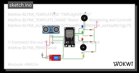 Water Level Controller Using Ultrasonic Sensor With ESP32 Copy Wokwi