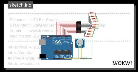 Led Bar Graph Wokwi Esp32 Stm32 Arduino Simulator