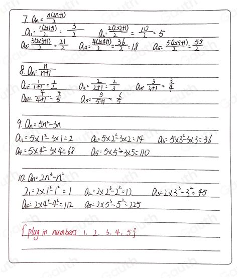 solved in exercises 7 to 10 use the given nth term formula to compute