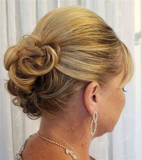 Updo With Bangs For Mother Of The Bride Mother Of The Groom Hairstyles Mother Of The Bride