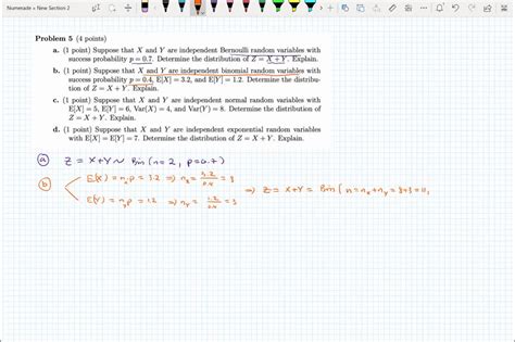 solved a [10 points the diserete random variable x takes on values from the set 0 1 2 3 4 5