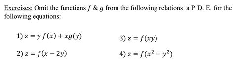 solved exercises omit the functions f and g from the