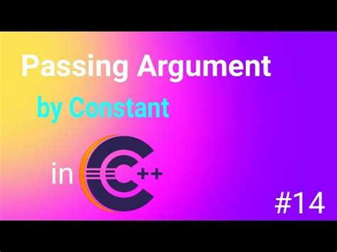 Passing Argument By Value Constant YouTube