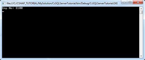 work with sql server database in c
