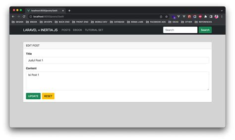 Tutorial Laravel Inertia Js React Js 6 Edit Dan Update Data Ke