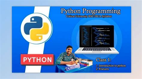 python programming class 1 introduction features calicut university bsc bca syllabus