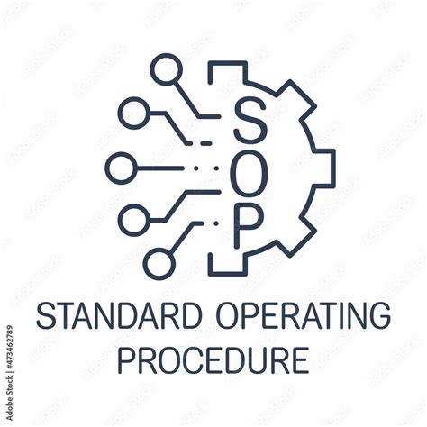 Sop Standard Operating Procedure Vector Linear Icon Isolated On