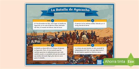 Infografia La Batalla De Ayacucho Twinkl Per Twinkl
