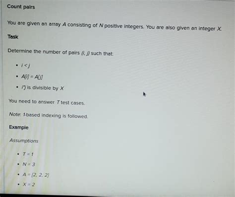 solved count pairs you are given an array a consisting of n