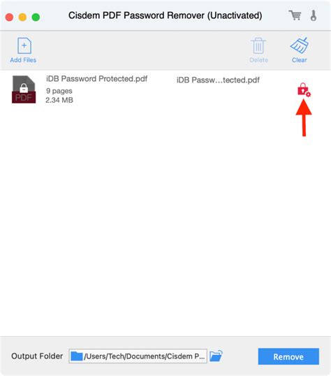 how to remove password protection from a pdf file on mac