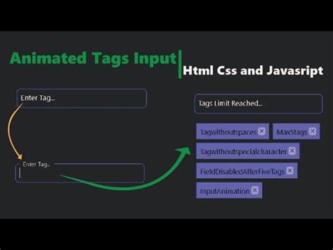 How To Make Tags Input Box Using Html Css Javascript Tags Input