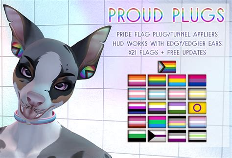 Second Life Marketplace Wickedpup Proud Plugs Edgy Ears Add On