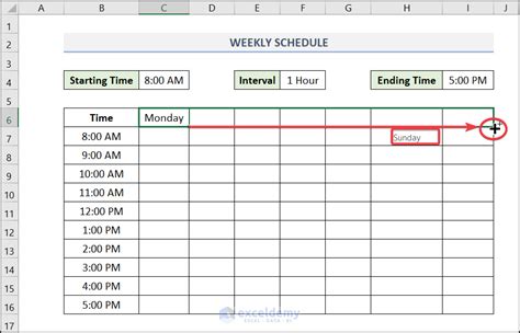 How To Create A Weekly Schedule In Excel 2 Suitable Methods