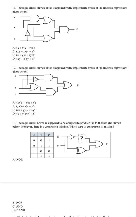 solved 9 the logic circuit shown in the diagram directl