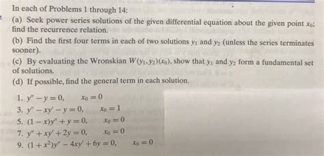 solved in each of problems 1 through 14 t a seek power