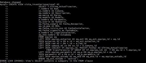 mysql subquery inside view stack overflow