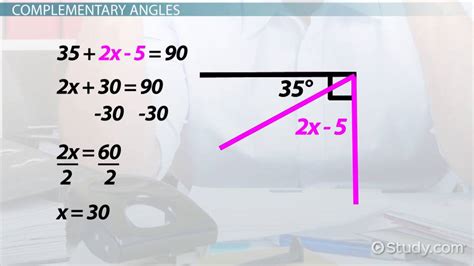 geometry angle relationships overview equations and examples lesson