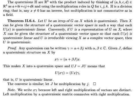 on the definition of scalar multiplication for quaternionic vector spaces in simon