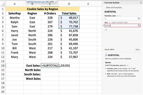 find average values with excel s subtotal function
