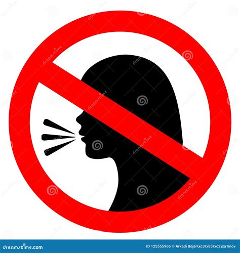 No Talk Vector Sign Stock Vector Illustration Of Restriction 125555966