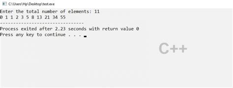 c program to display fibonacci series logic to program