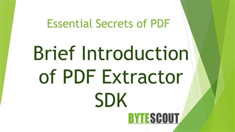 m5p3 3 brief introduction of pdf extractor sdk youtube