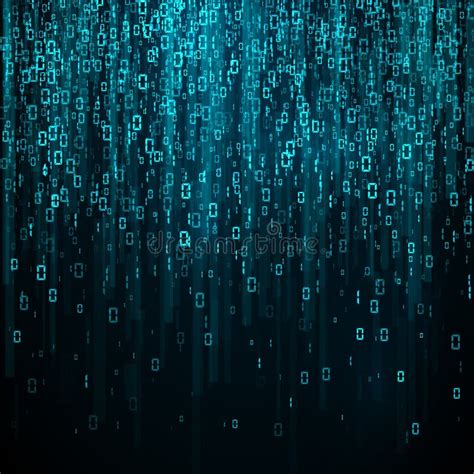 Stream Of Binary Code Abstract Digital Binary Matrix Number Technology