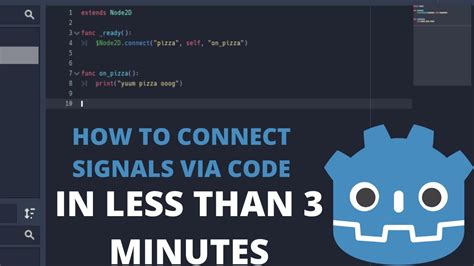 how to connect signals via code in godot in less than 3 minutes youtube