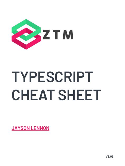 typescript cheatsheet zero to mastery v1 01 pdf control flow parameter computer programming