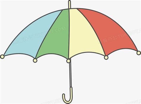 彩色手绘雨伞PNG图片素材下载 彩色PNG 熊猫办公