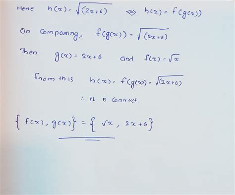 [solved] find functions f x and g x so the given function can course hero