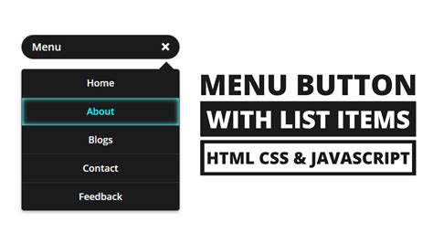 minimal navigation menu bar using html css and javascript