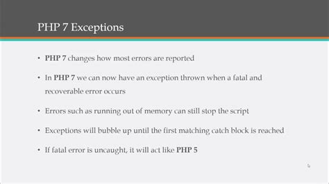 learn about error handling in php 7 part 2 youtube