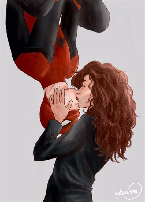 Spiderman And Mj By Cokeasian On Deviantart Marvel Spiderman Amazing Spiderman Marvel Drawings