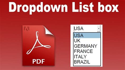 How To Add Dropdown List In Fillable PDF Form With Adobe Acrobat