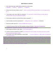 Copy Of DNA Evidence Collection Docx DNA Evidence Collection 1 List