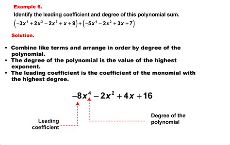 illustrated math dictionary polynomial functions example set 6 media4math