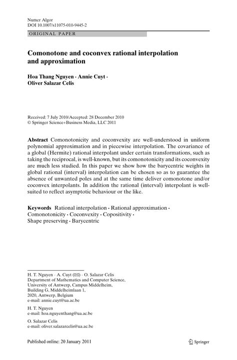 pdf comonotone and coconvex rational interpolation and approximation