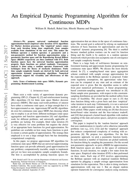 pdf an empirical dynamic programming algorithm for continuous mdps