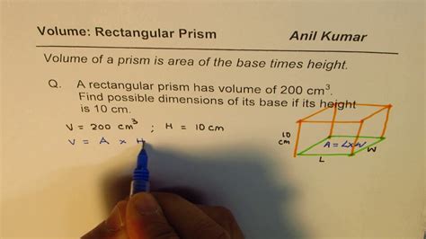 how to find the dimensions of a rectangular prism with only the volume deb moran s multiplying