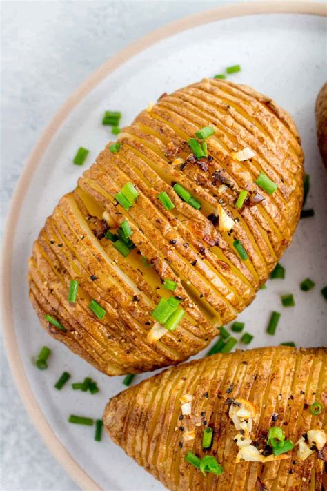 Air Fryer Hasselback Potatoes Carmy Easy Healthy Ish Recipes