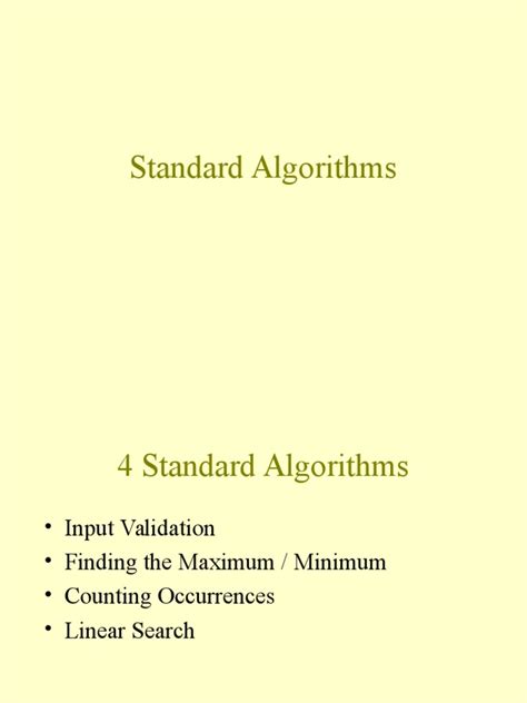 standard algorithms subroutine boolean data type