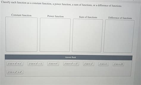 Solved Classify Each Function As A Constant Function A Chegg