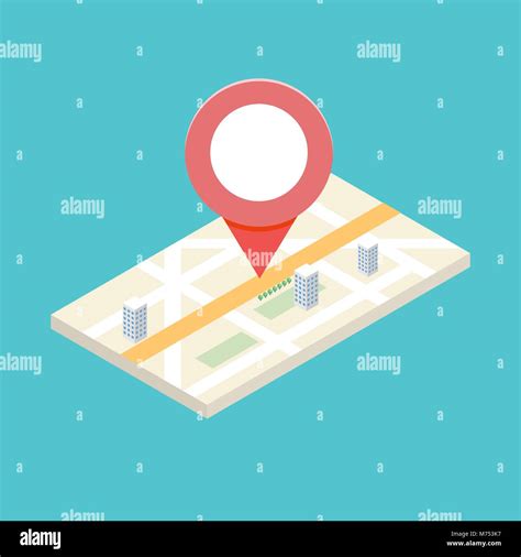 3d Isometric GPS Icon Concept For Mobile Application Vector